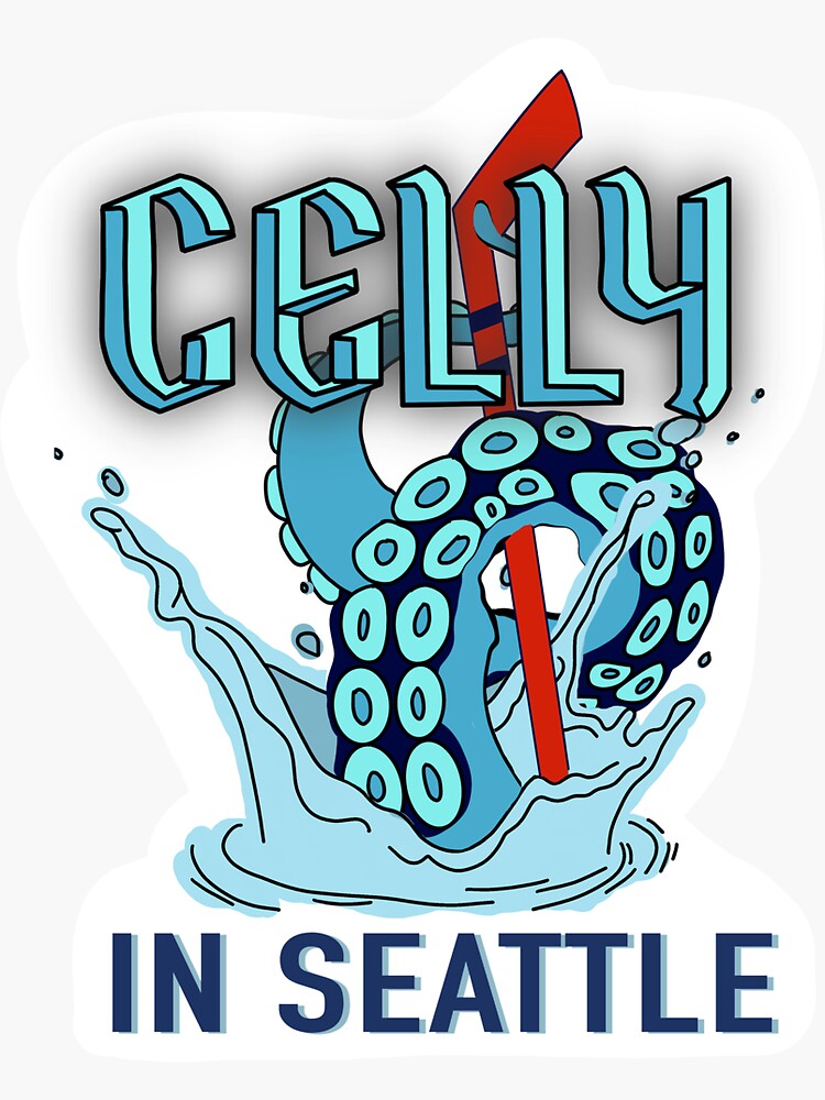 "Celly In Seattle" Sticker for Sale by claireepete | Redbubble
