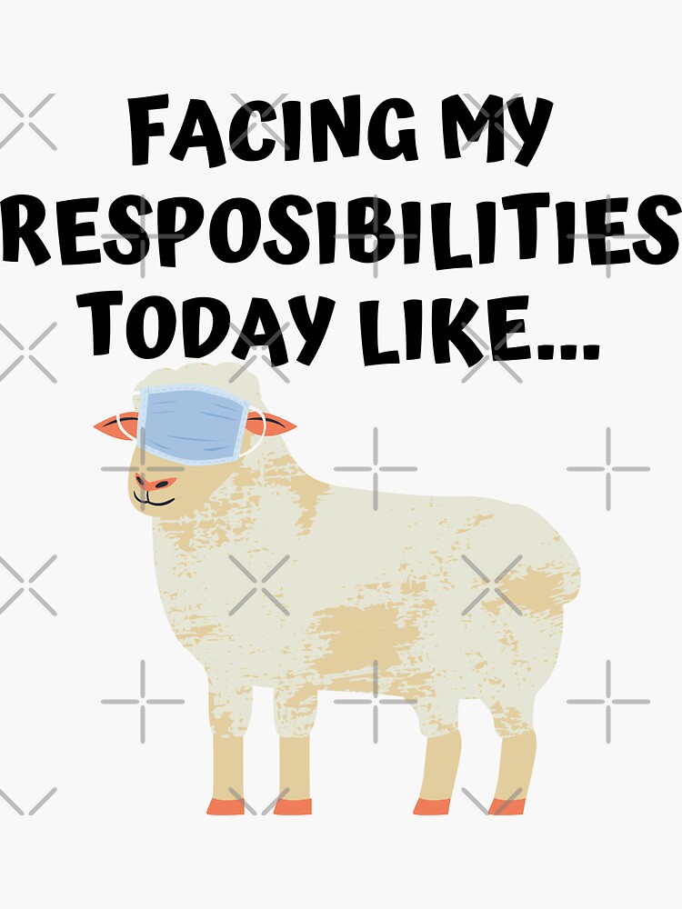 "Masked Sheep Meme" Sticker for Sale by Vibing-Right | Redbubble