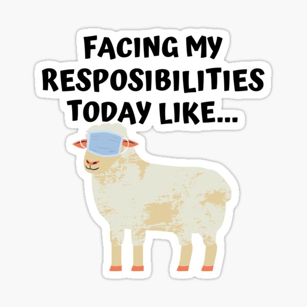 "Masked Sheep Meme" Sticker for Sale by Vibing-Right | Redbubble