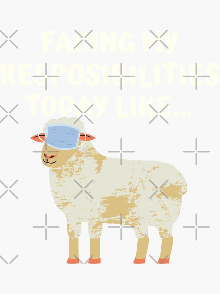 "Masked Sheep Meme" Sticker for Sale by Vibing-Right | Redbubble