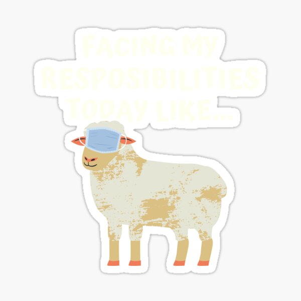 "Masked Sheep Meme" Sticker for Sale by Vibing-Right | Redbubble