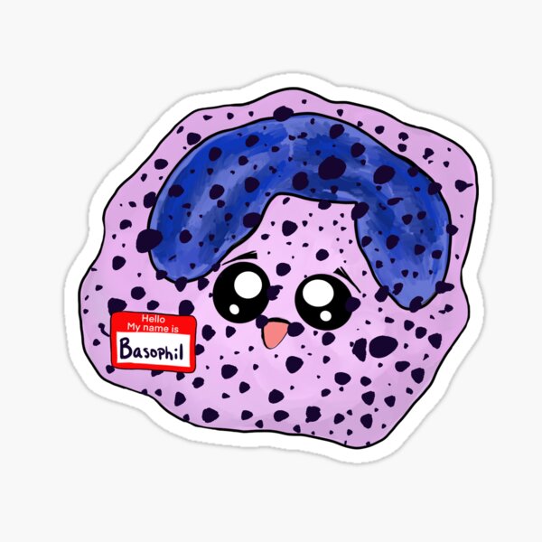 "Cute Cartoon Basophil" Sticker by Cornstalk | Redbubble