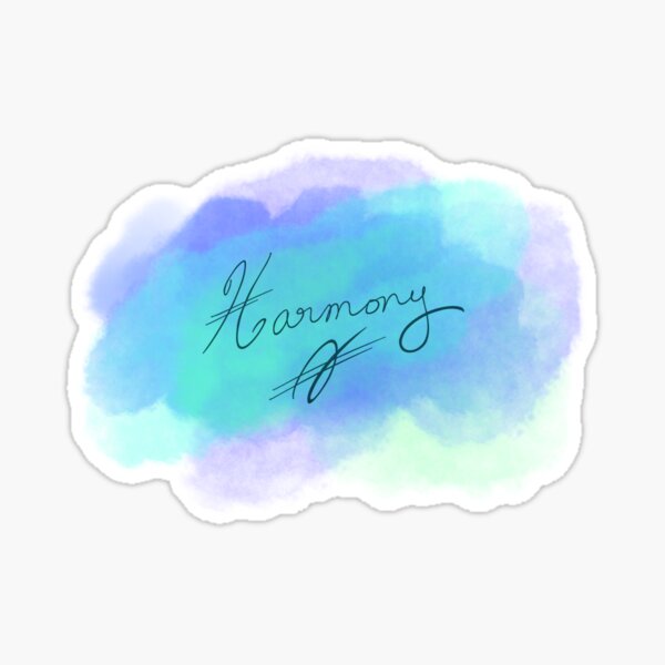 "Watercolor Calligraphy: Harmony" Sticker for Sale by pulsarUnicorn ...