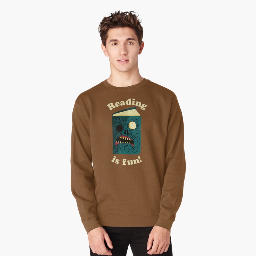 "Reading is Fun" Sticker for Sale by DinoMike | Redbubble