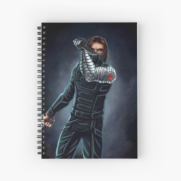 "Bucky - Winter Soldier" Spiral Notebook for Sale by LilacMelsArts ...