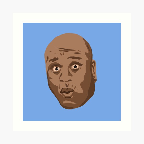 "Black Guy Shaq Shocked Funny Dank Meme" Art Print by PaperMagus ...