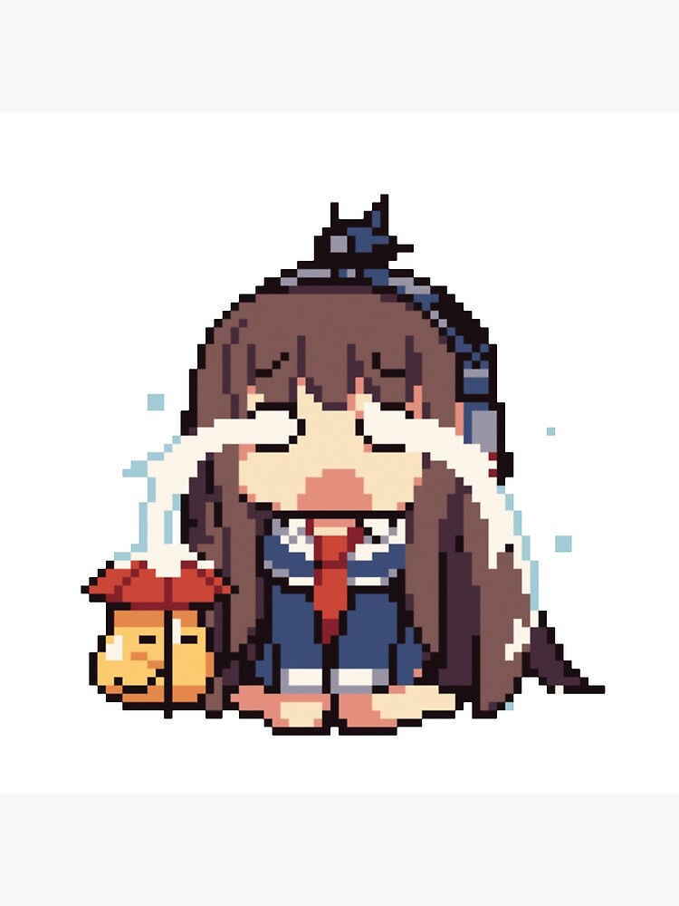 Azur Lane Crying Pixel Emote Photographic Print By Oldspicy25 Redbubble