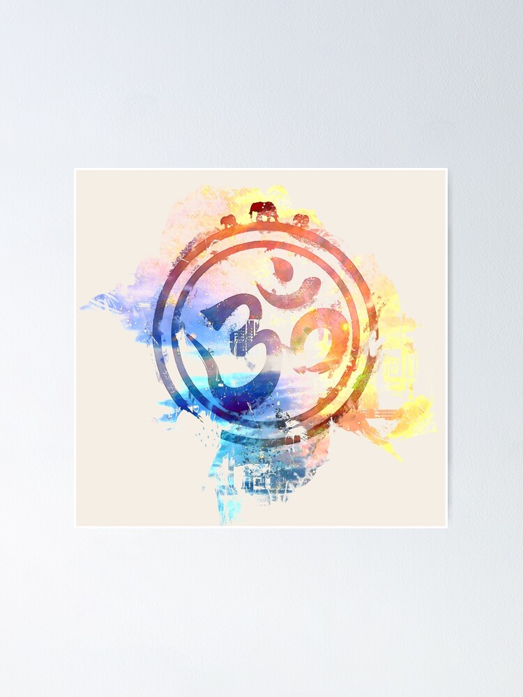 "colorful ohm elephant logo" Poster by designzone | Redbubble