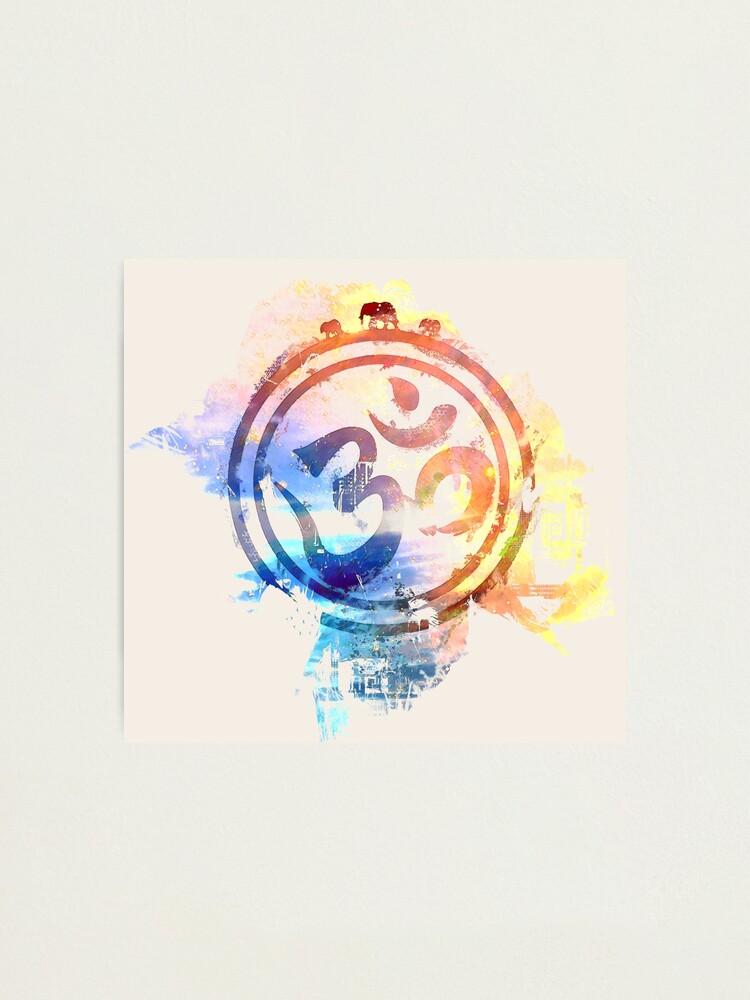 "colorful ohm elephant logo" Photographic Print by designzone | Redbubble