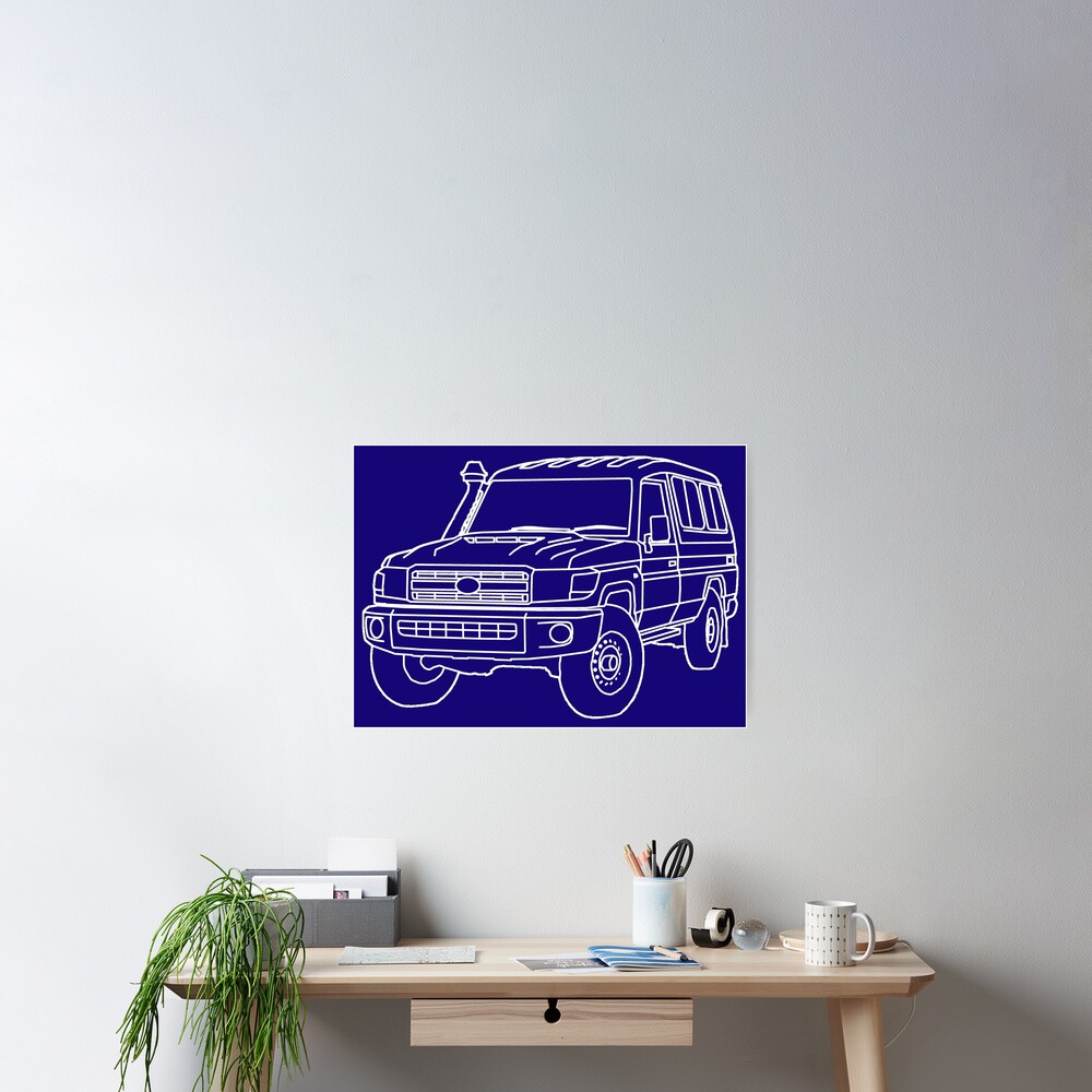 "79 Series Troopcarrier white Line Drawing" Poster by safetysam | Redbubble
