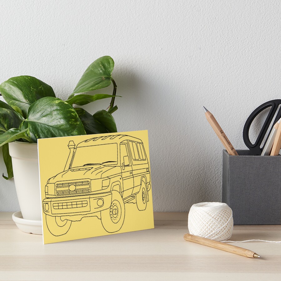 "79 Series Troopy Black Line Drawing" Art Board Print for Sale by ...