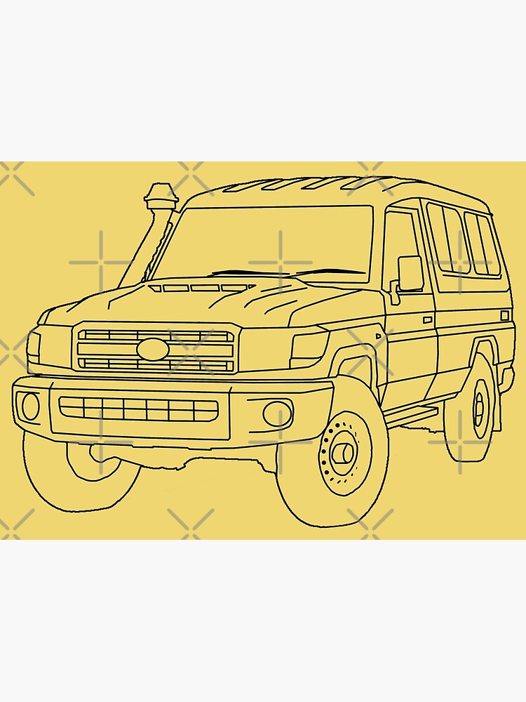 "79 Series Troopy Black Line Drawing" Art Print by safetysam | Redbubble