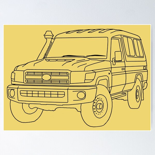 "79 Series Troopy Black Line Drawing" Poster for Sale by safetysam ...
