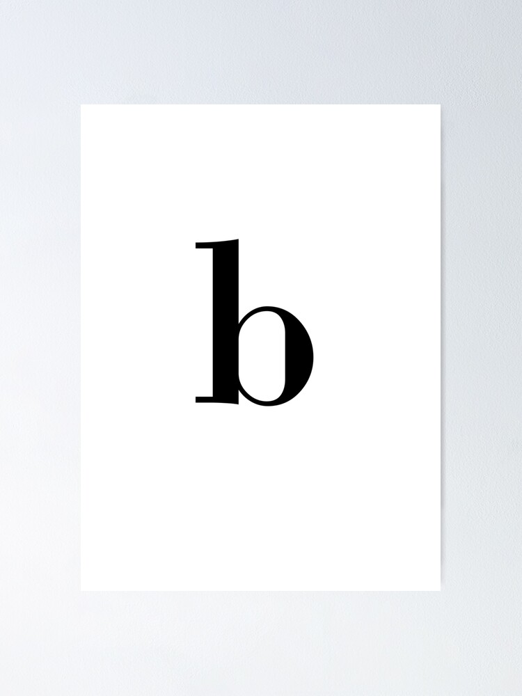 "Alphabet letter 'b'" Poster for Sale by MitokDesignShop | Redbubble