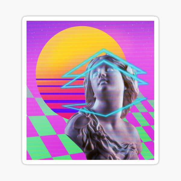 "Vaporwave art" Sticker for Sale by MaluAvila | Redbubble