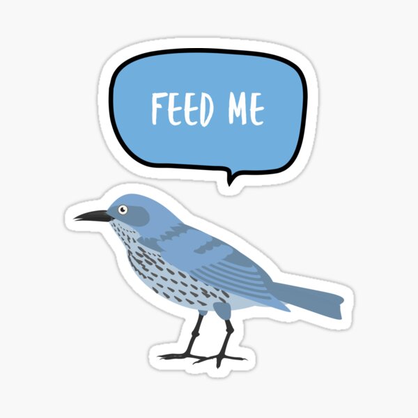 "Feed Me" Sticker for Sale by Wachi-A | Redbubble