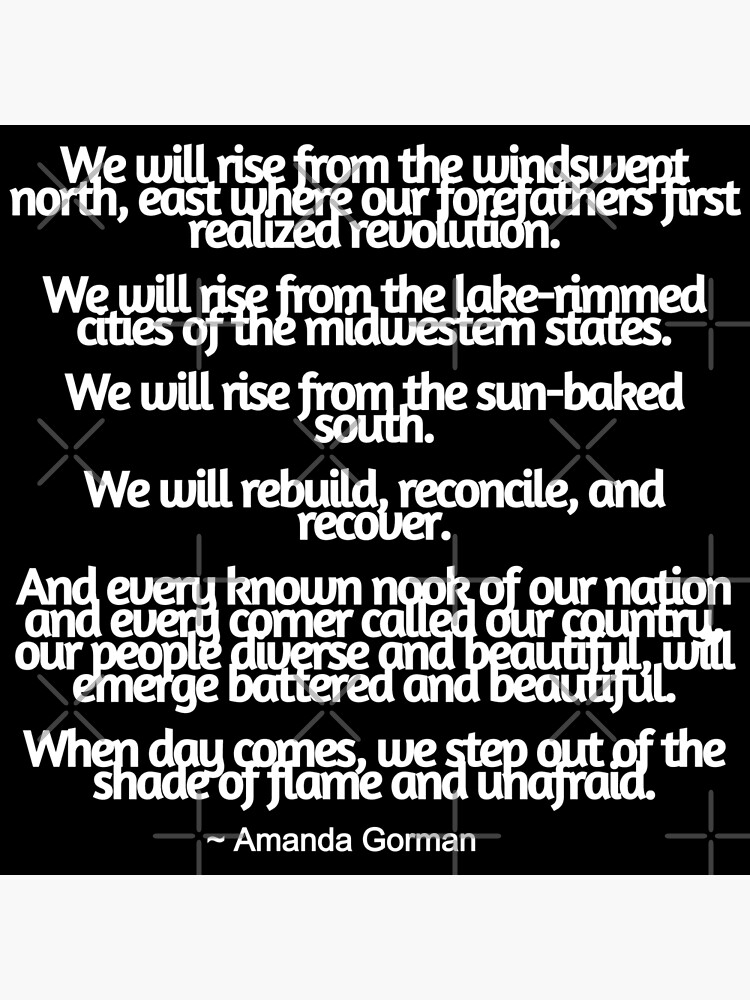 " Amanda Gorman Quotes, Amanda Gorman Poems" Poster by Agnes1990 ...