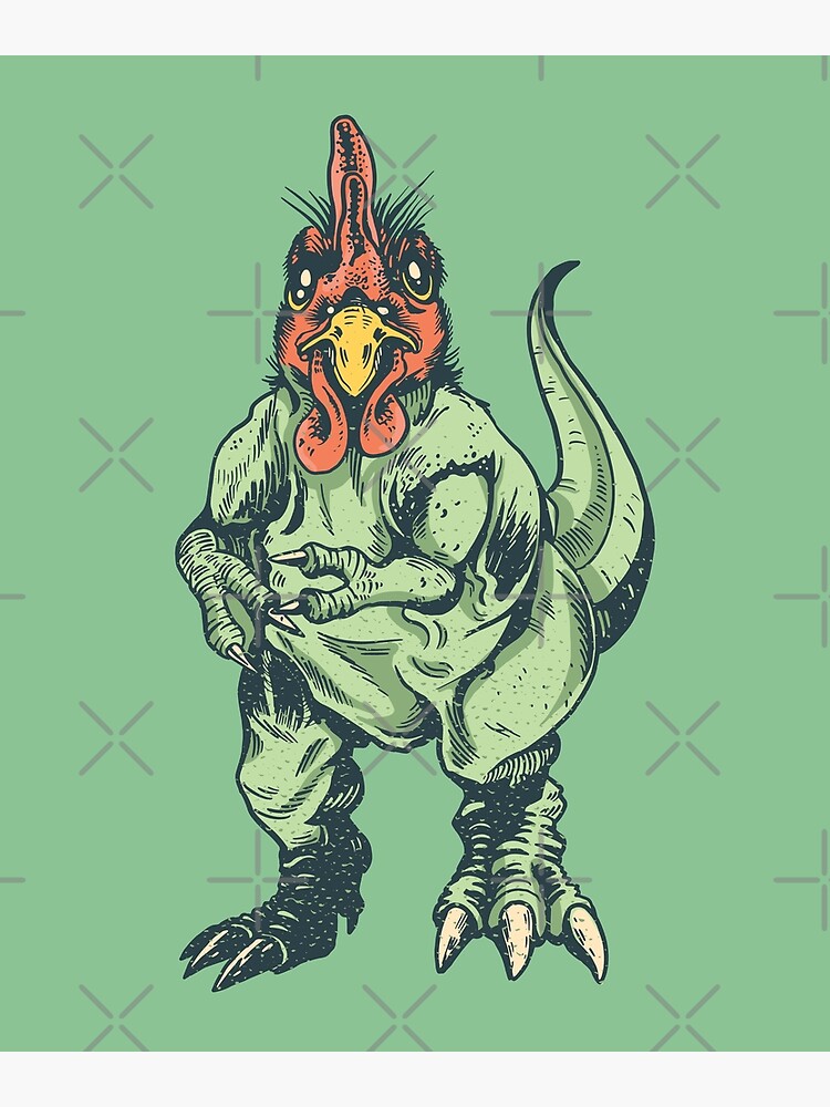 Póster «Pollo dinosaurio T-Rex» de DerSenat | Redbubble