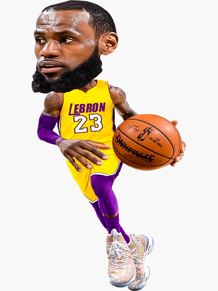 "Lebron Bobblehead Meme" Sticker for Sale by Marctoonz | Redbubble