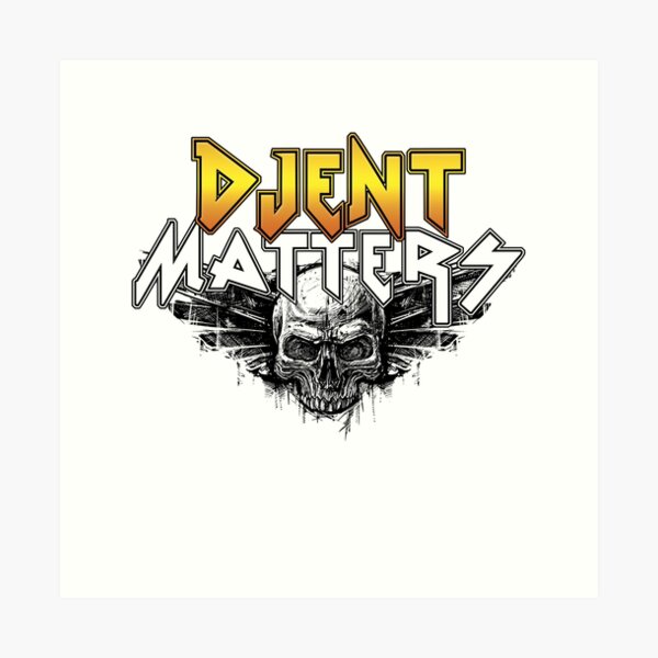 "Djent Matters - in Gold - Skull with wings" Art Print for Sale by ...