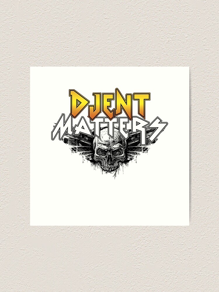 "Djent Matters - in Gold - Skull with wings" Art Print for Sale by ...