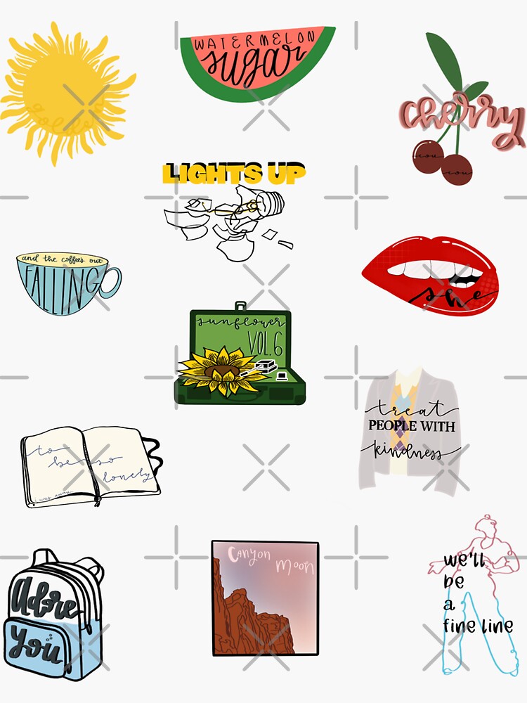 "harry styles fine line sticker pack" Sticker for Sale by kibigoob ...