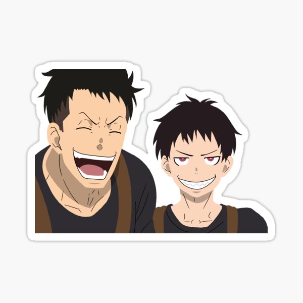 "Cap and Shinra - Fire Force" Sticker for Sale by Skeetbix | Redbubble