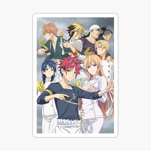 "Food wars characters" Sticker for Sale by Posterboss667 | Redbubble