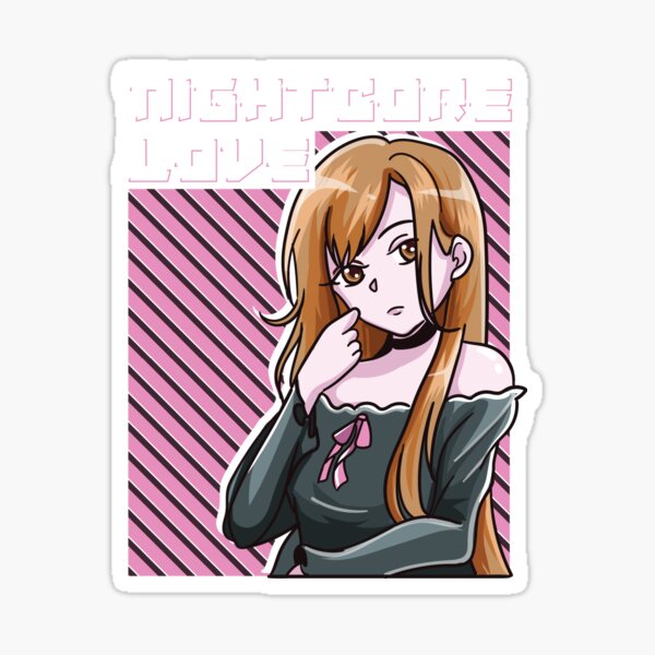 "Anime Girl Nightcore Love Japanese Music Aesthetic" Sticker for Sale ...