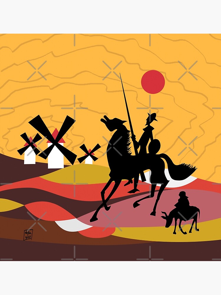 Póster «Don Quixote of the Mancha and Sancho » de Angelbeach | Redbubble