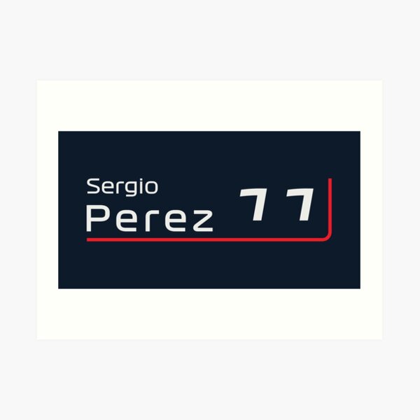 "Checo 11 Sergio Perez Formula1 Motorsports f1 Redbull Racing Team" Art ...