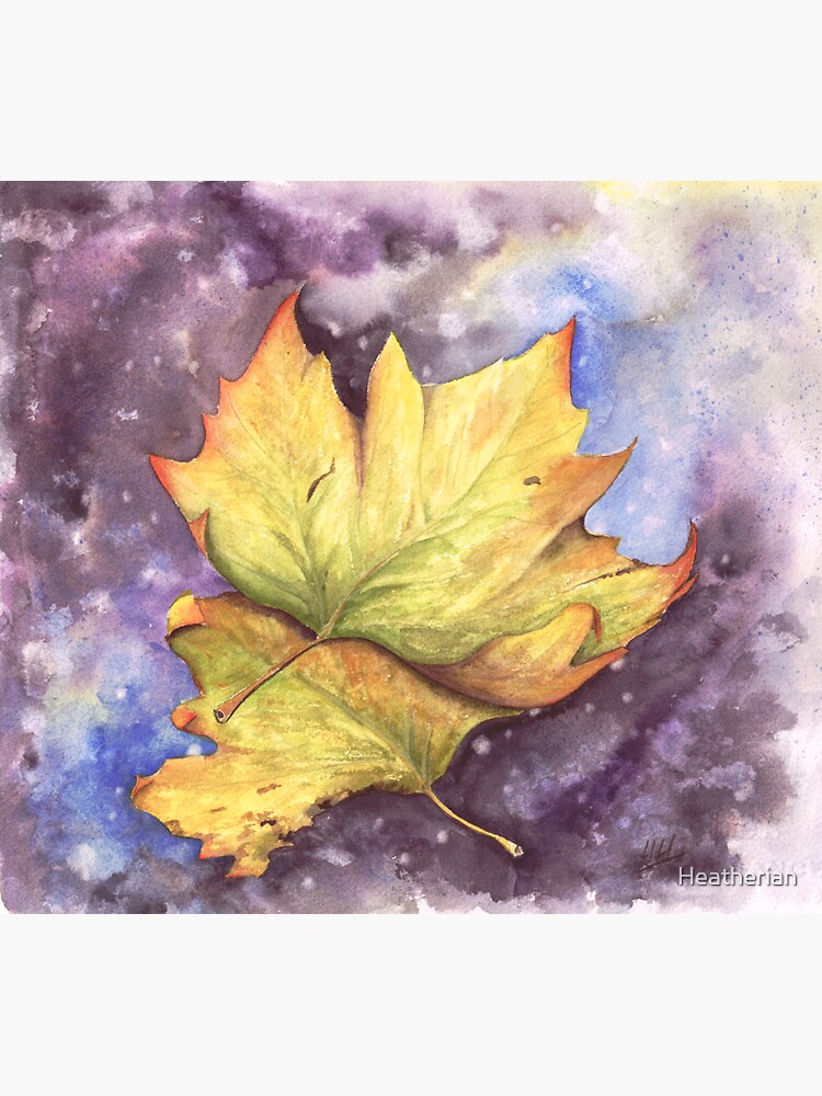 "Cosmic Leaves " Sticker for Sale by Heatherian | Redbubble