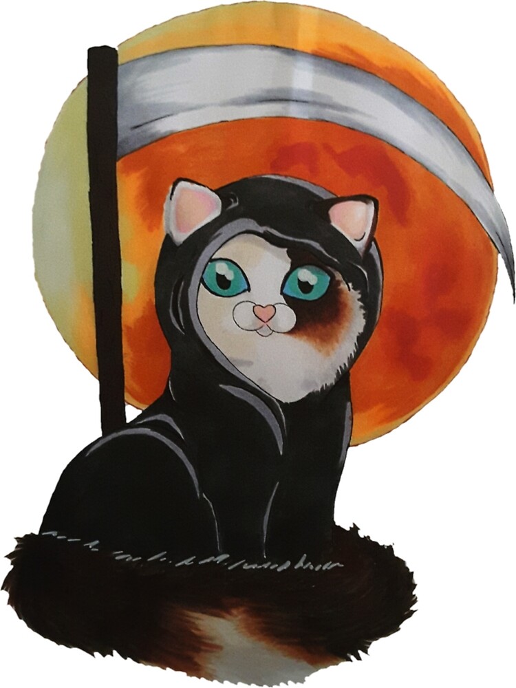 "grim reaper kitten" Art Print for Sale by Totalnoobmlg | Redbubble