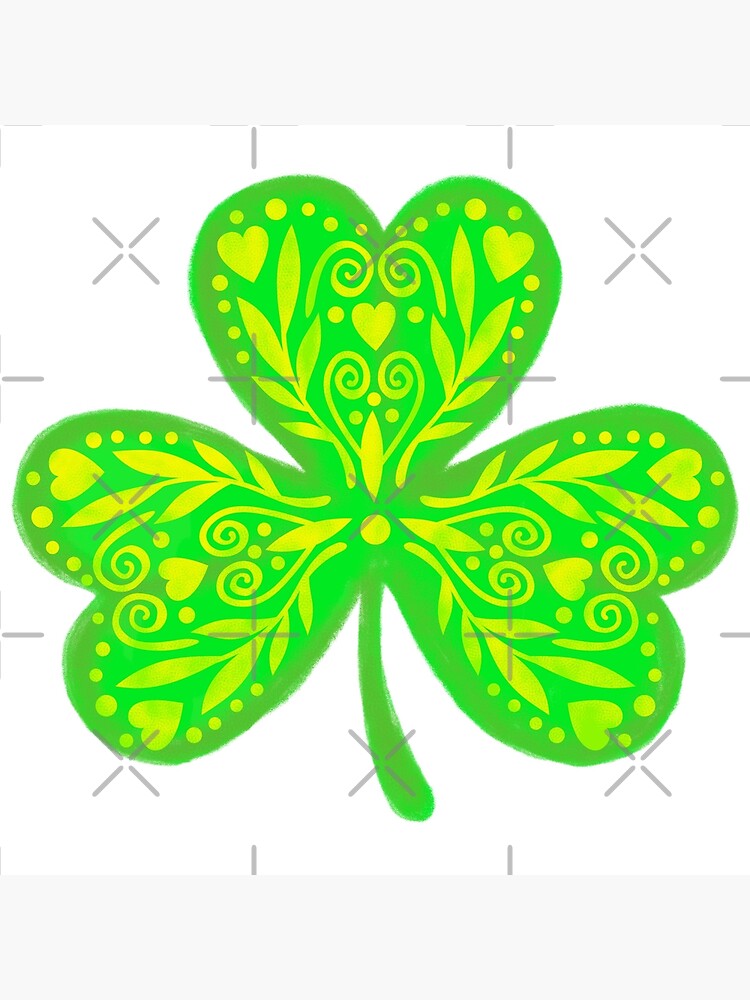 "Three Leaf Green Irish Clover Shamrock" Poster for Sale by brynscully ...