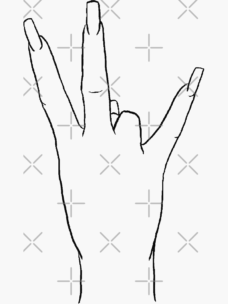 "2NE1 Hand Symbol" Sticker for Sale by inseostay | Redbubble