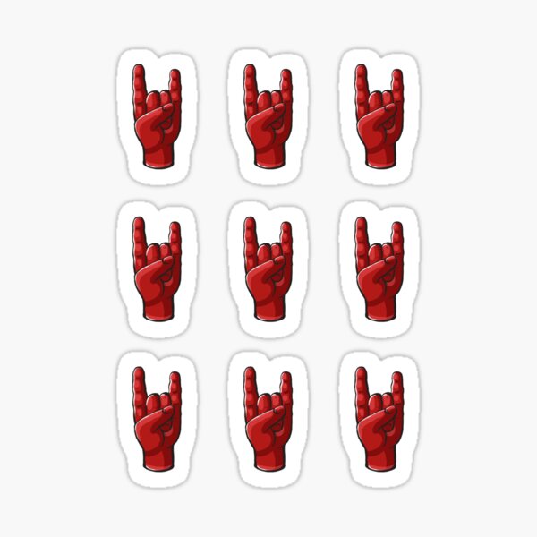 "Mano Cornuta" Sticker for Sale by zeno27 | Redbubble