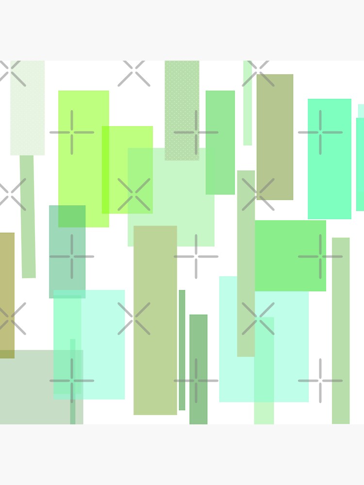 "Shades of Green pattern block art" Sticker for Sale by Maanya-Tees ...