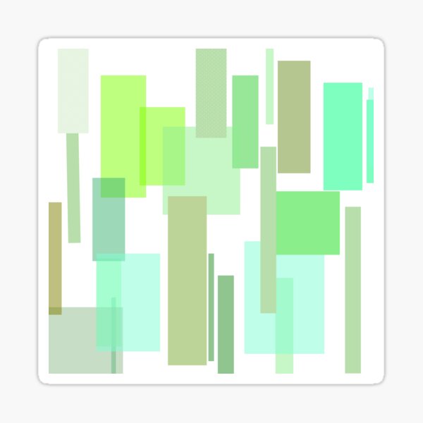"Shades of Green pattern block art" Sticker for Sale by Maanya-Tees ...