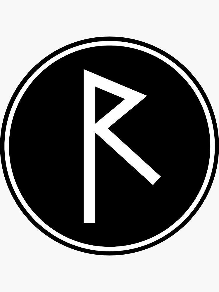 "Raidho Rune" Sticker by Doamnaluni | Redbubble