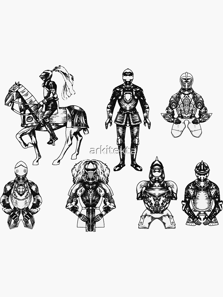"Medieval armor" Sticker for Sale by arkitekta | Redbubble
