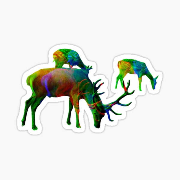 "Hypnotic Deer Fallow" Sticker for Sale by Bacanze | Redbubble