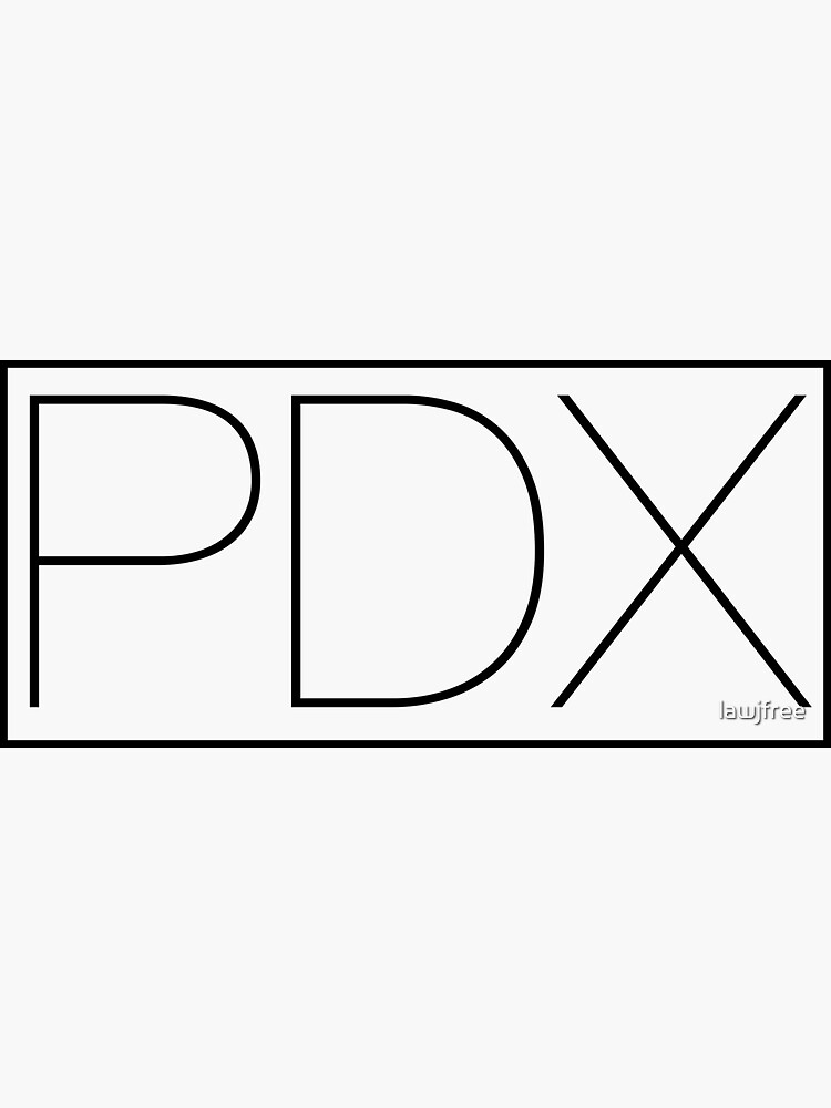 "PDX | Portland, Oregon - Box" Sticker for Sale by lawjfree | Redbubble