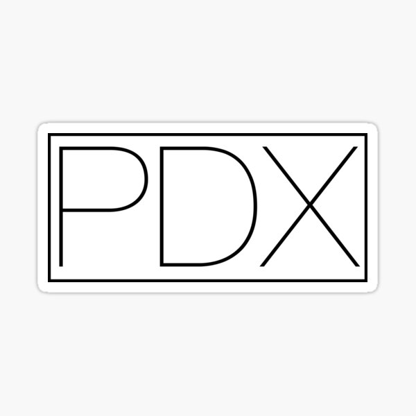 "PDX | Portland, Oregon - Box" Sticker for Sale by lawjfree | Redbubble