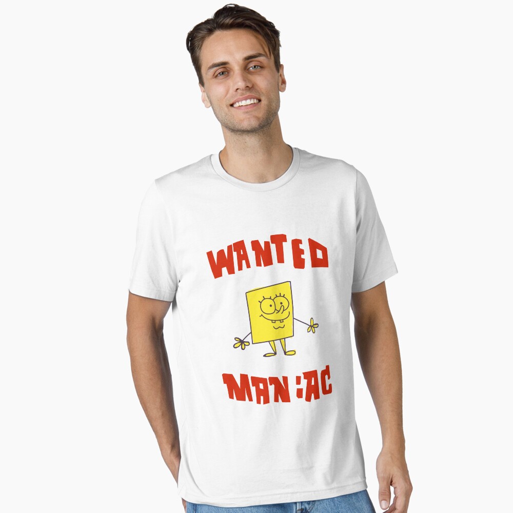 "SpongeBob SquarePants Classic - Wanted Maniac" Sticker for Sale by ...