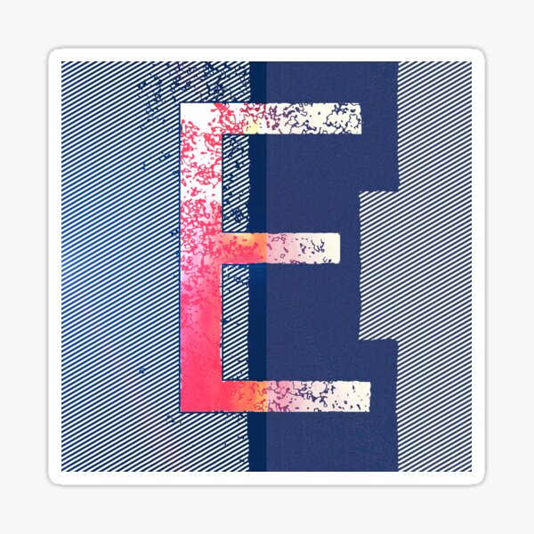 "Capital letter E." Sticker by leobrix | Redbubble