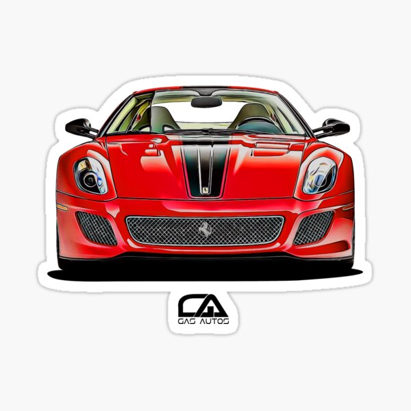 "Ferrari 599 GTO Illustration" Sticker by gasautos | Redbubble