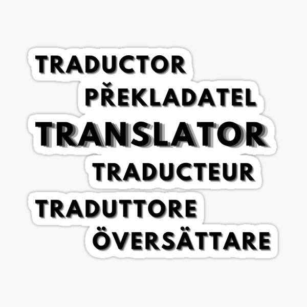 "Translator In Different Languages" Sticker by translatorshop | Redbubble