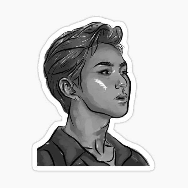"Seventeen Hoshi Black & White Digital Print" Sticker for Sale by ...