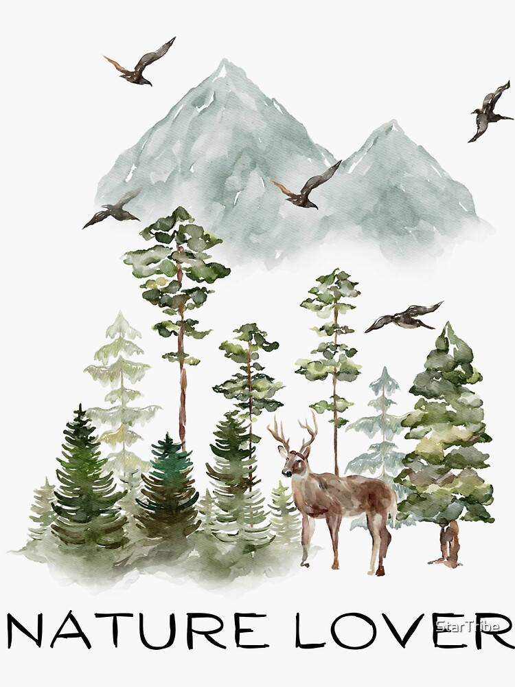 "Nature Lover" Sticker for Sale by StarTribe | Redbubble