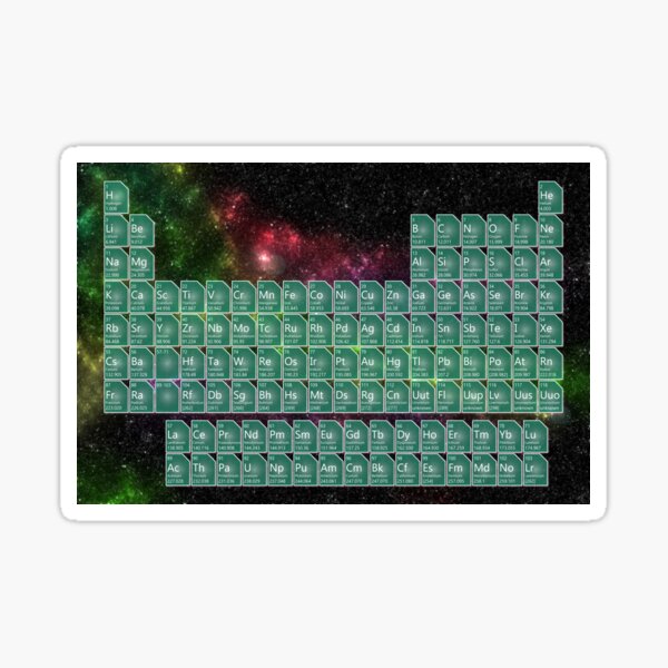 "Periodic Table in SPACE!" Sticker by sciencenotes | Redbubble